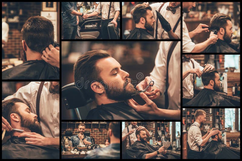 Barbeiro no trabalho imagem de stock. Imagem de ocasional - 69391371
