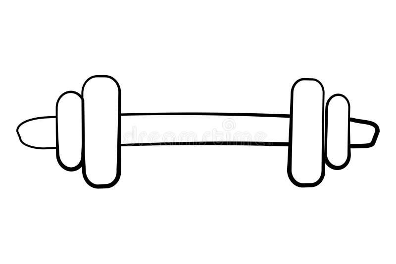 Barbel, Simple Vector Hand Draw Sketch Stock Illustration ...