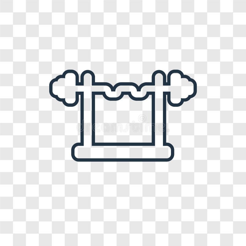 Barbell Concept Vector Linear Icon Isolated on Transparent Background ...