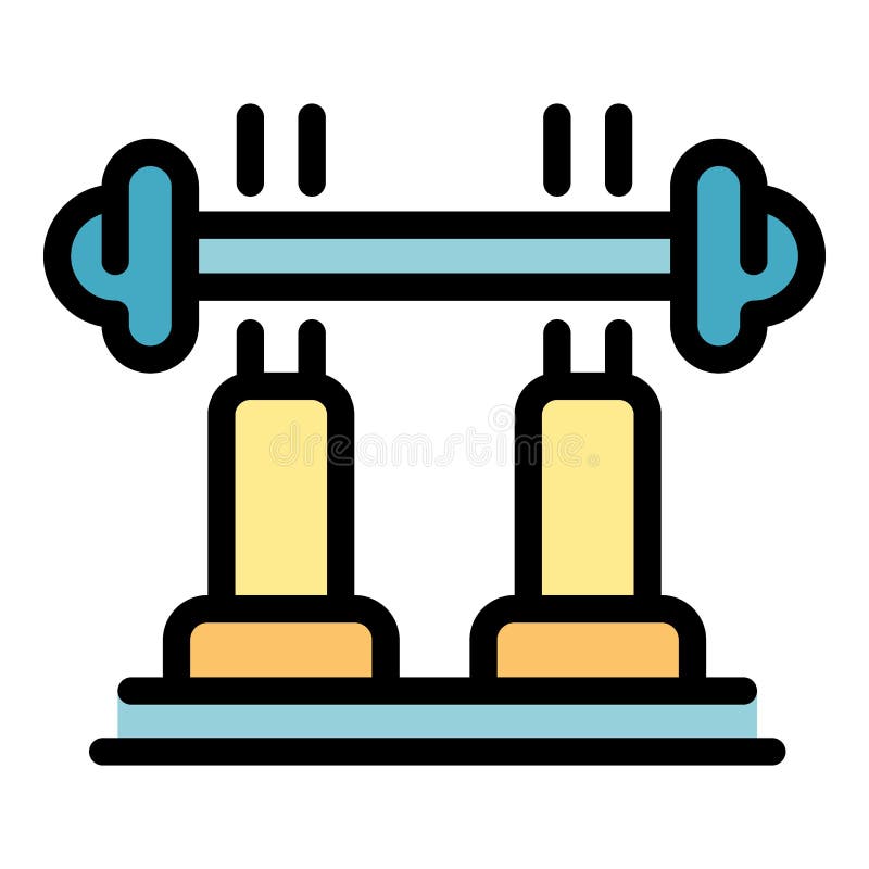 Barbell Home Icon Color Outline Vector Stock Vector - Illustration of ...
