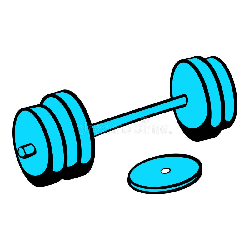 Barbell icon, icon cartoon stock vector. Illustration of bodybuilding ...