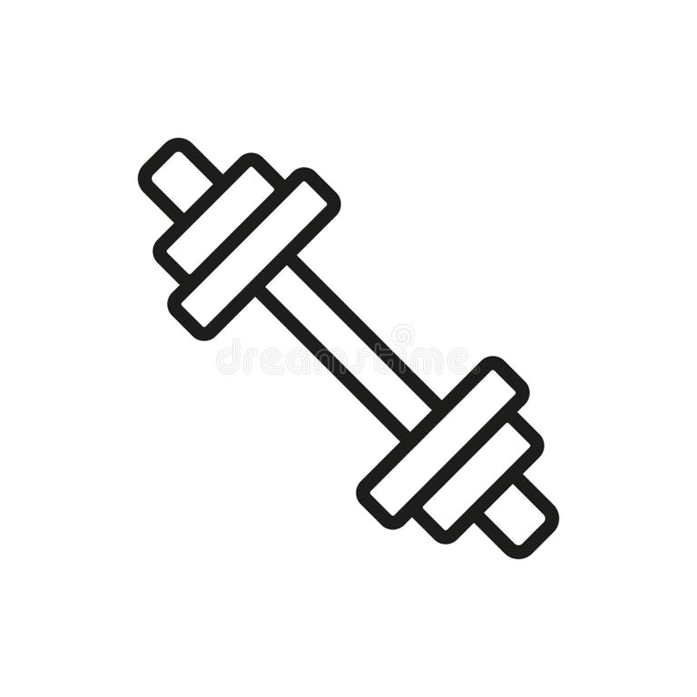 Barbell Icon Vector Basic Design Simple and Modern Stock Vector ...