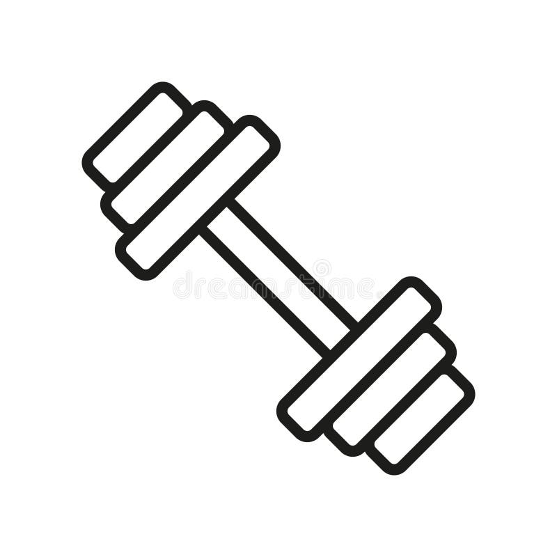Barbell Icon Vector Basic Design Simple and Modern Stock Vector ...