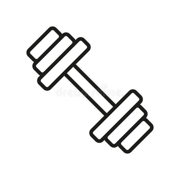 Barbell Icon Vector Basic Design Simple and Modern Stock Vector ...