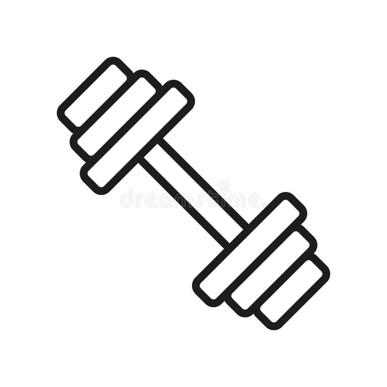 Barbell Icon Vector Basic Design Simple and Modern Stock Vector ...