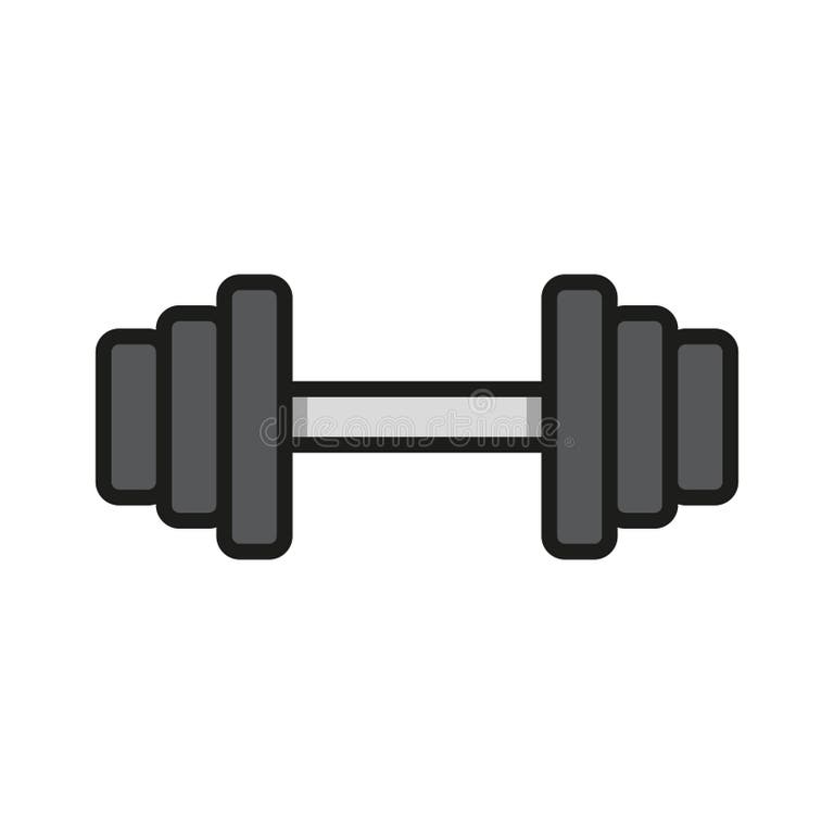 Barbell Icon Vector Basic Design Simple and Modern Stock Vector ...