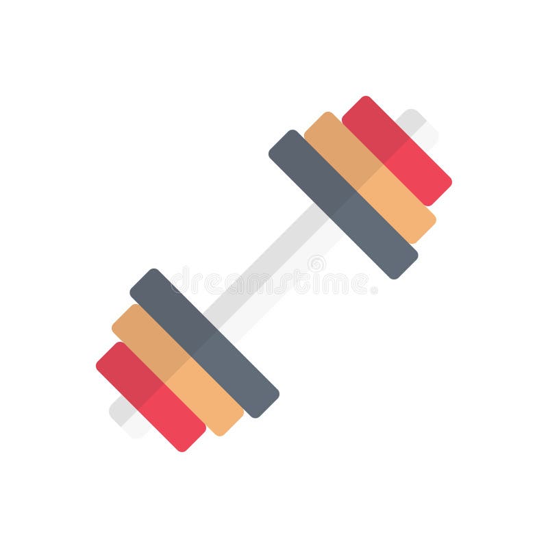 Barbell Vector Color Flat Icon Stock Vector - Illustration of strength ...