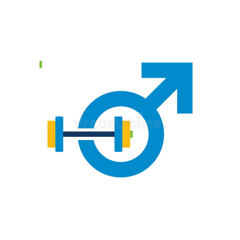 Barbell Male Man Logo Icon Design Stock Vector - Illustration of ...