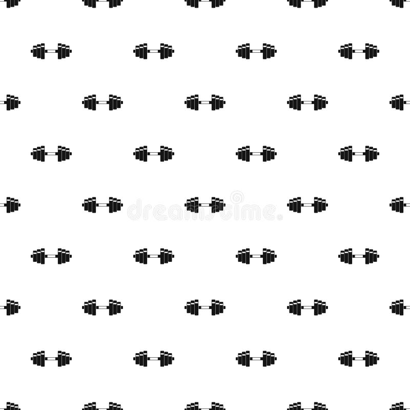 Barbell Pattern, Simple Style Stock Vector - Illustration of dumbbell ...