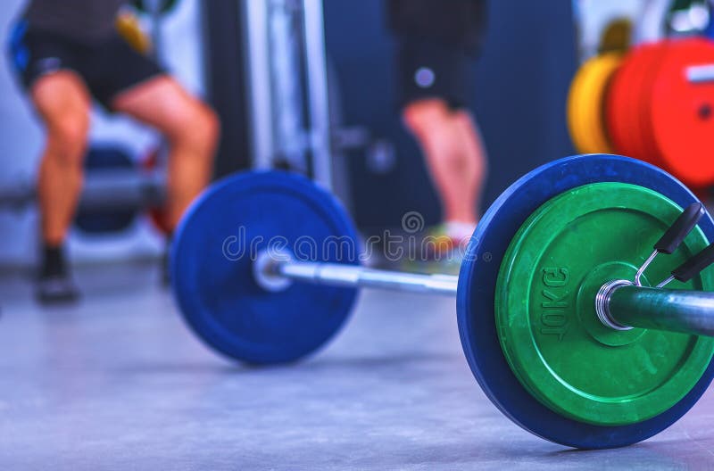 Barbell Ready To Workout in Gym Stock Photo - Image of bodybuilding ...