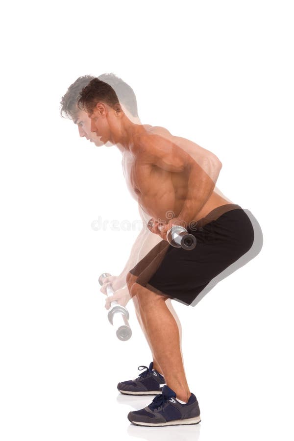 Barbell Row Side View stock image. Image of strength - 57356925
