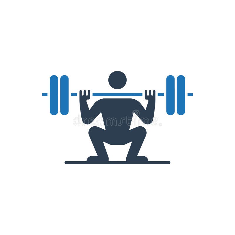 Barbell Squat Exercise Icon Stock Vector - Illustration of workout ...