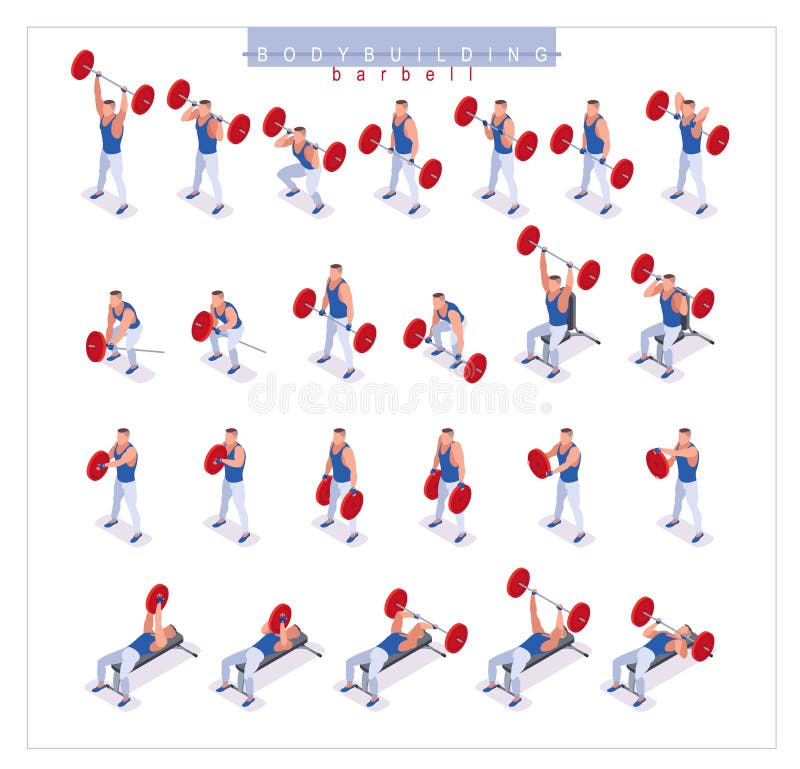 Barbell Back Squats Stock Illustrations – 36 Barbell Back Squats Stock ...