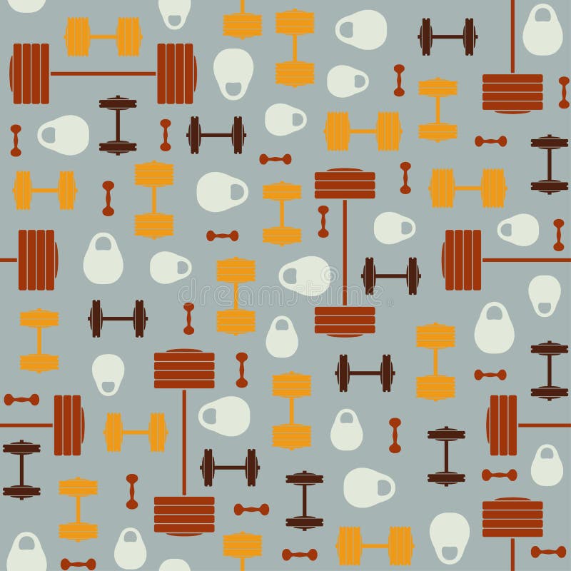 Barbells and dumbbells stock illustration. Illustration of athletic ...