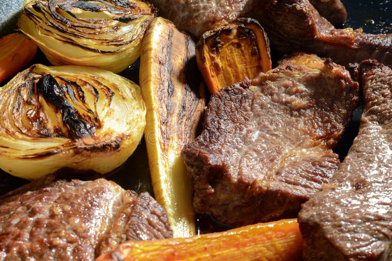 Barbeque. Beef Meat Skewers with Onion Stock Photo - Image of buffalo ...