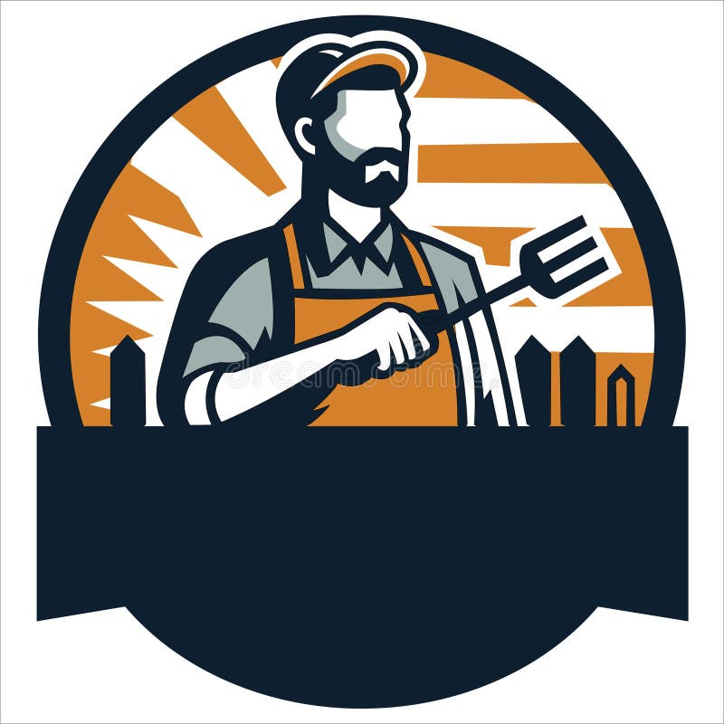 Barbeque Chef Restaurant Logo Stock Photo - Image of master, beef ...