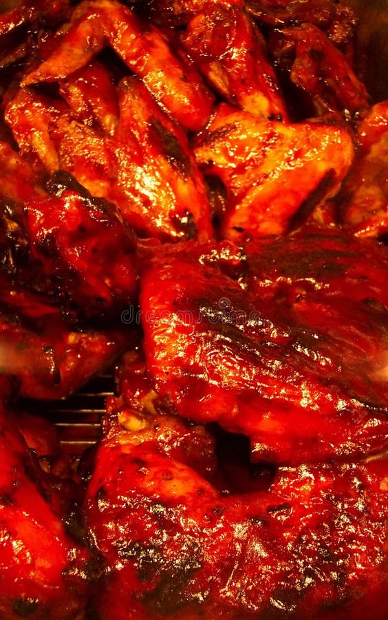 Barbeque Chicken stock image. Image of eating, spicy, plate - 61435