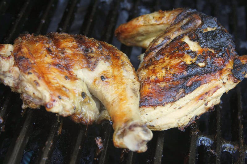 Barbeque Chicken On The Grill Stock Image - Image of summertime ...