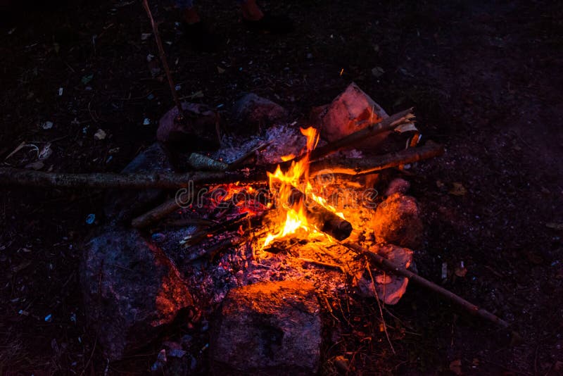 Barbeque on fire! stock image. Image of group, fireplace - 179787461