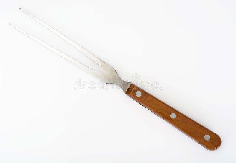 Barbeque Fork with Wooden Handle Stock Image - Image of party, green ...