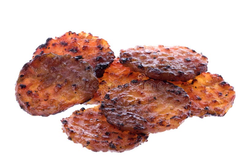 Barbeque Grilled Chicken Coins Isolated Stock Image - Image of coins ...