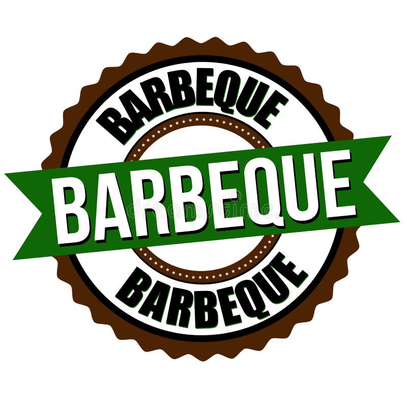 Barbeque label or sticker stock vector. Illustration of gourmet - 180776668