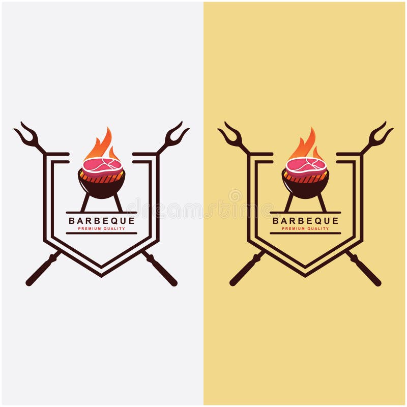 Barbeque Logo and Symbol Vector Stock Vector - Illustration of meat ...