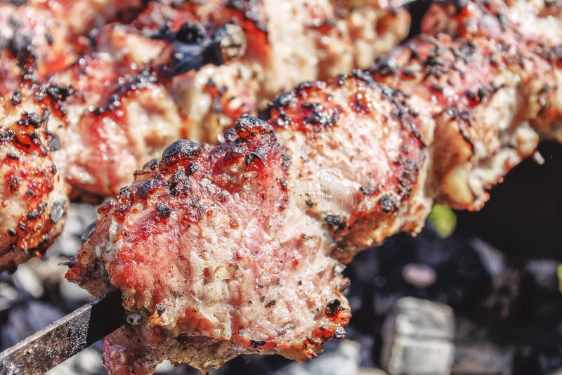 Barbeque meat close up stock photo. Image of beef, dinner - 96714278
