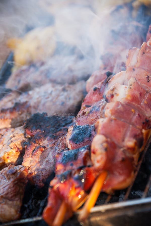 Mixed barbeque stock image. Image of barbecue, camping - 1156149