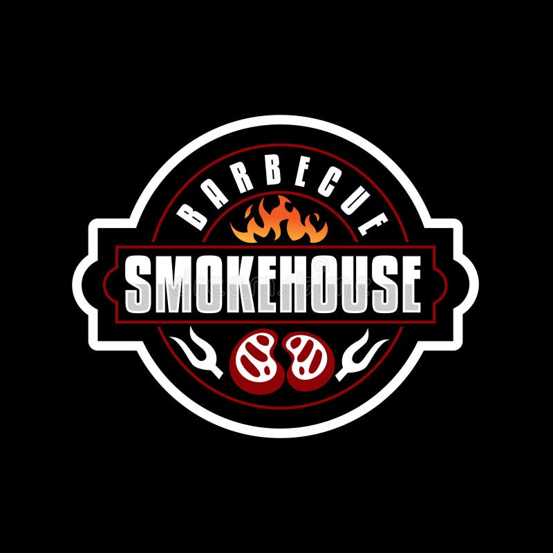 Barbeque smokehouse logo stock vector. Illustration of vector - 360535630