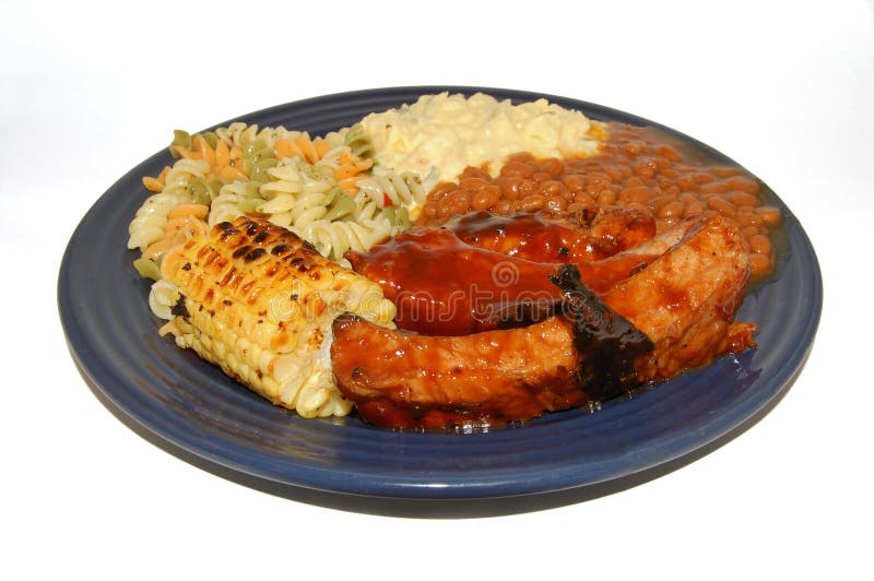 Barbeque spare rib dinner stock image. Image of barbequed - 1459795