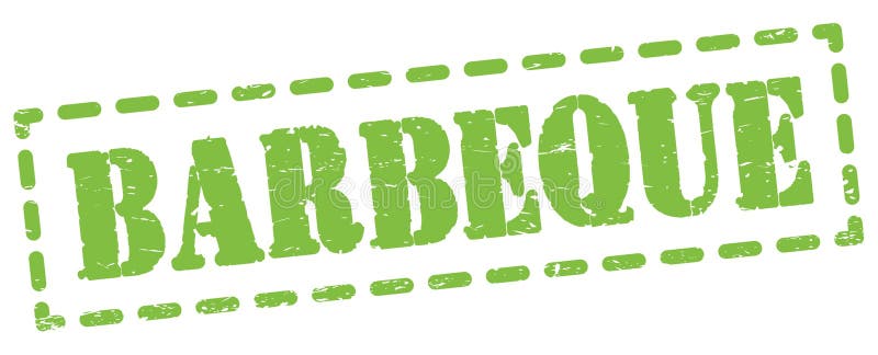BARBEQUE Text Written on Green Stamp Sign Stock Illustration ...