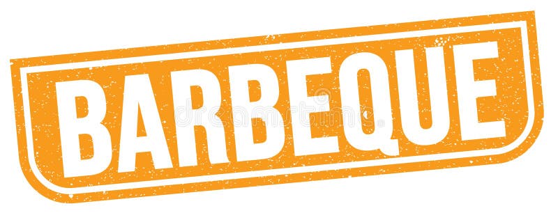 BARBEQUE Text Written on Orange Stamp Sign Stock Illustration ...