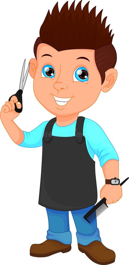 Boy Comb Hair Cartoon