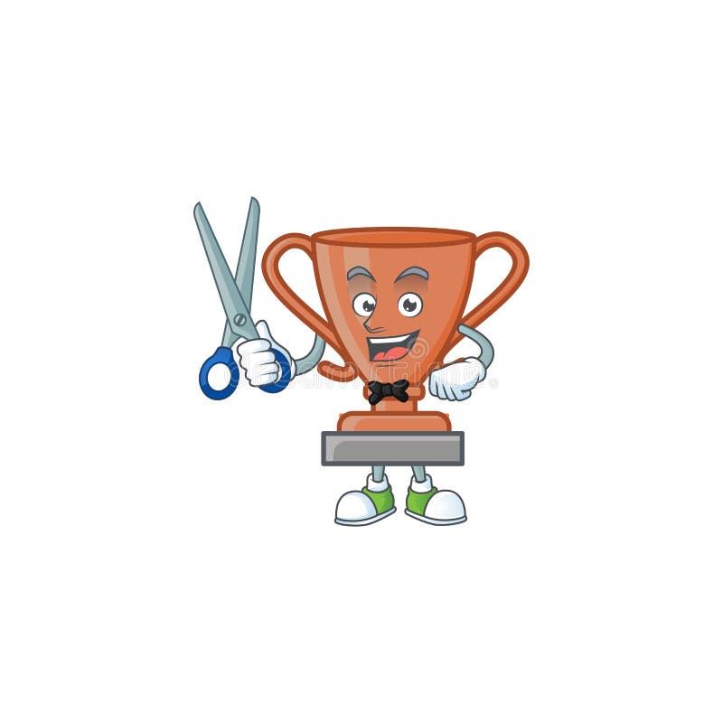 Barber Bronze Trophy for the Third Winner. Stock Vector - Illustration ...