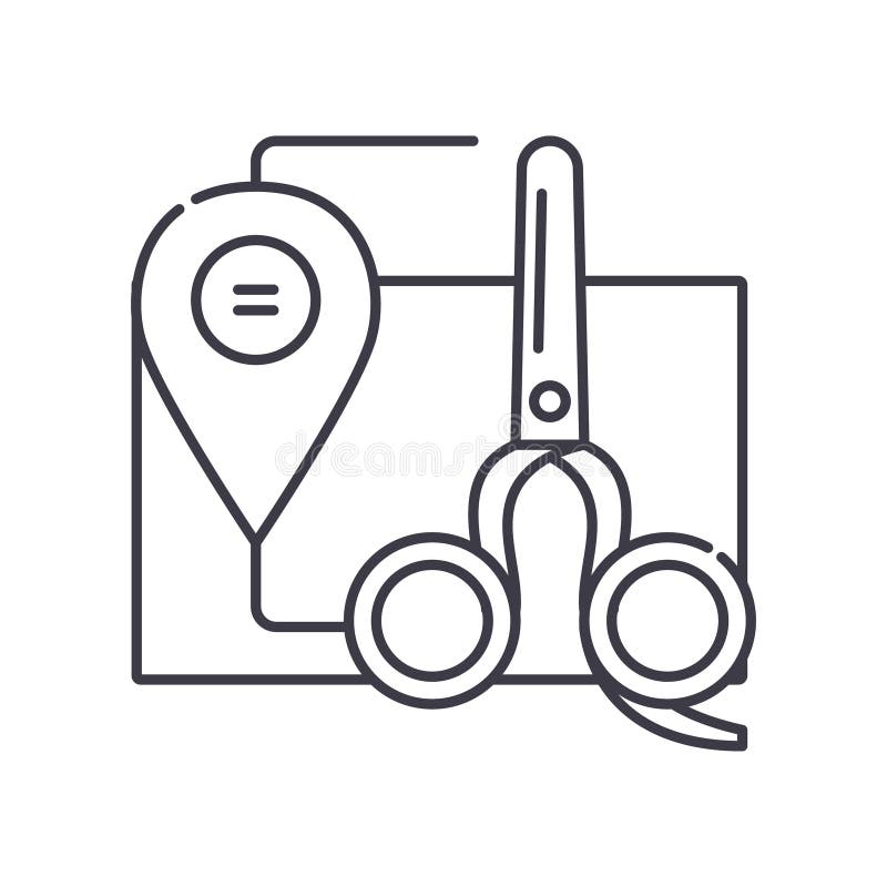 Barber Business Icon, Linear Isolated Illustration, Thin Line Vector ...