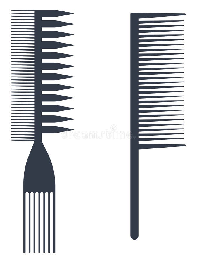 Barber combs, icon stock vector. Illustration of brush - 261368235