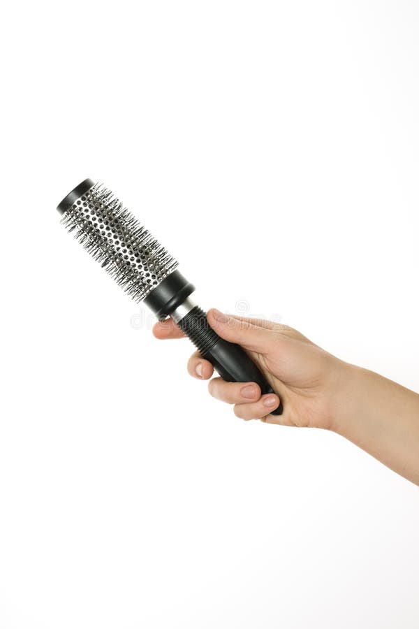 Barber Hands Holding Hair Comb Isolated on White Stock Image - Image of ...