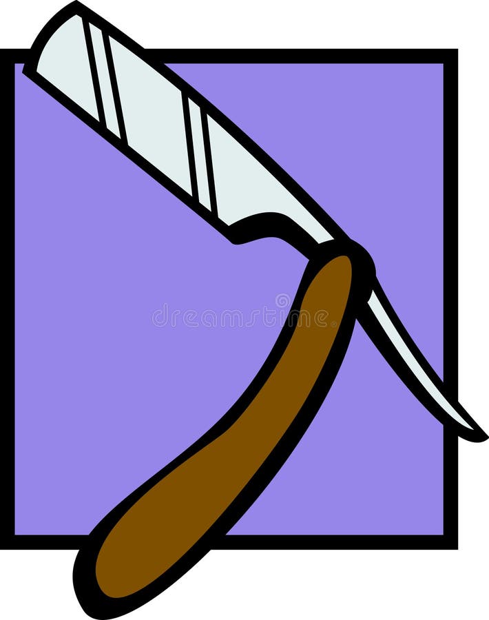 Barber Knife Vector Illustration Stock Vector - Illustration of knife ...