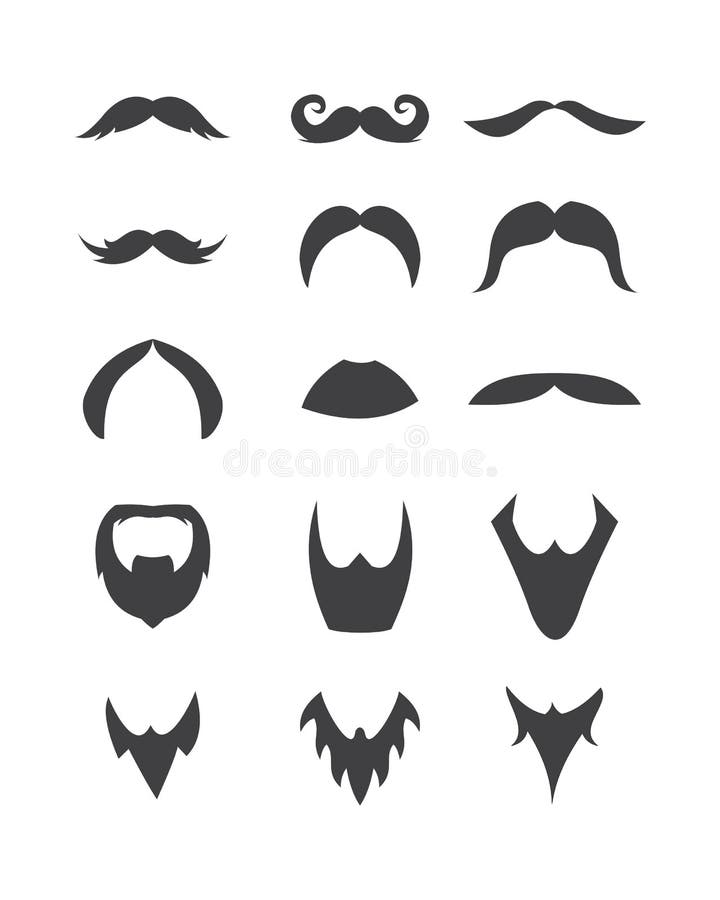 Barber-logo Van Snor En Baard Stock Illustratie - Illustration of ...