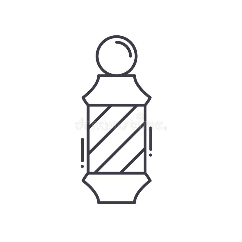 Barber Pole Icon, Linear Isolated Illustration, Thin Line Vector, Web ...