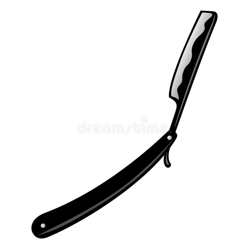 Barber Razor Blade Knife Vector Flat Design Stock Vector - Illustration ...