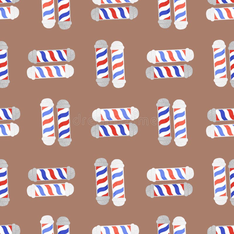Barber`s Pole Seamless Pattern. Barbershop Background. Vector ... Barber`s Pole Seamless Pattern. Barbershop Background. Vector ...