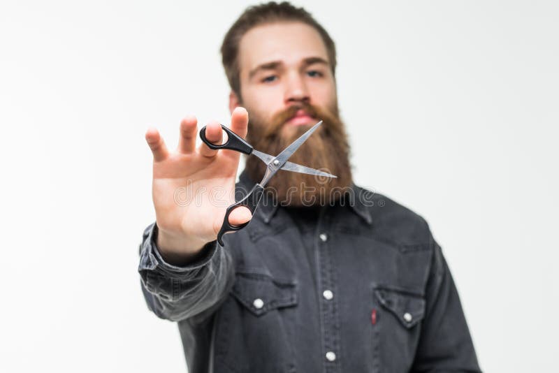 Barber Scissors, Barber Shop. Brutal Man, Moustache Male in Barbershop ... Barber Scissors, Barber Shop. Brutal Man, Moustache Male in Barbershop ...
