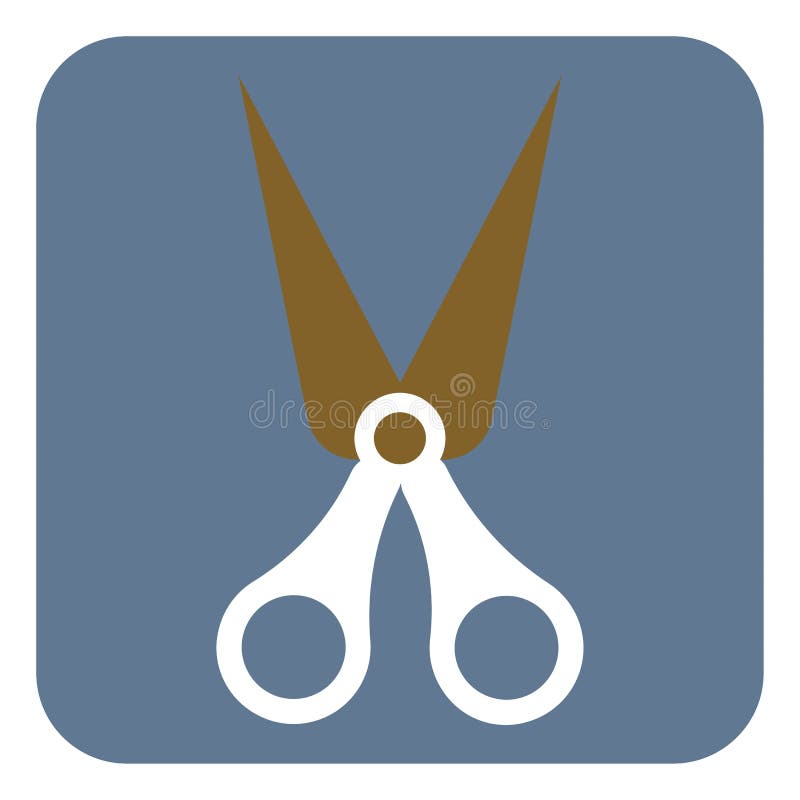 Barber scissors, icon stock vector. Illustration of steel - 260373052