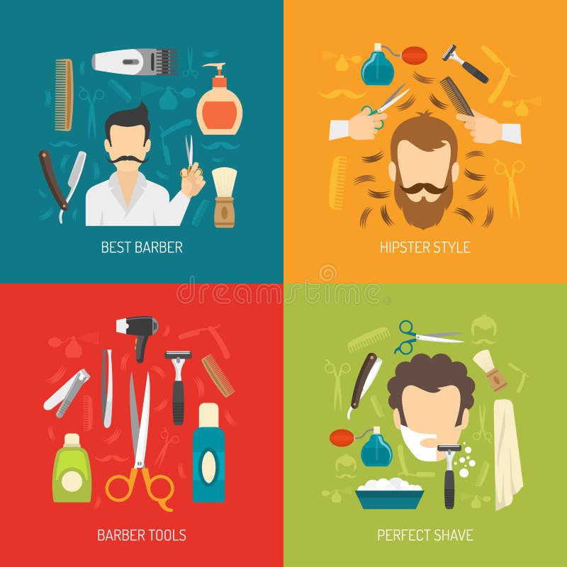 Barber Color Icons Stock Illustrations – 2,360 Barber Color Icons Stock ...
