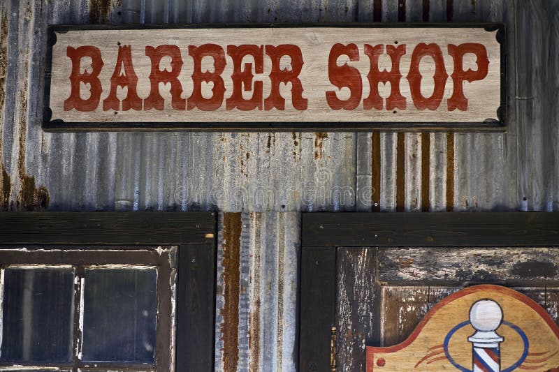 Vintage barber shop sign stock image. Image of business - 27003803