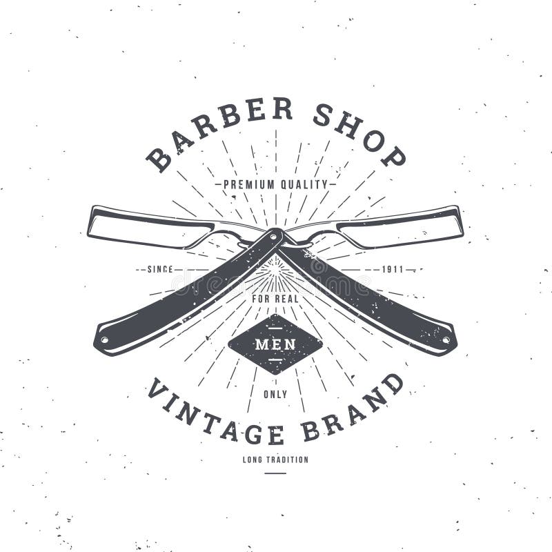 Barber shop double razor stock vector. Illustration of salon - 93193242
