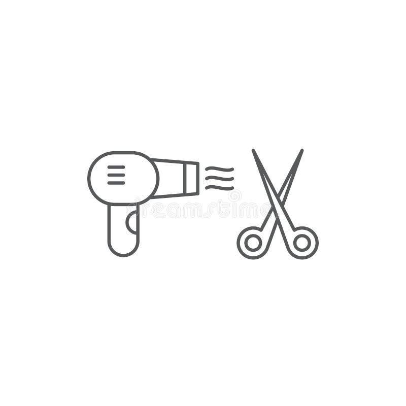Barber Shop Equipment Vector Icon Symbol Tools Isolated on White ...