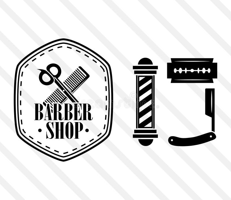Barber shop icons stock vector. Illustration of scissors - 217920555